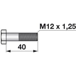 Sechskantschraube M12x1,25x40 Güte 12.9 1 Stück